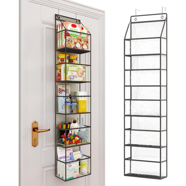 Fairy Door Hanging Pantry Organizer, 5-Shelf, Clear Pockets, 11.8x6 ...