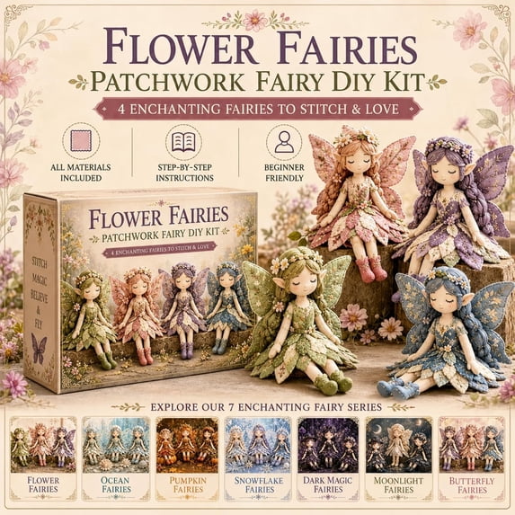 Fairy Patchwork DIY Collection 2026, Flower Fairies Sewing Kit ...
