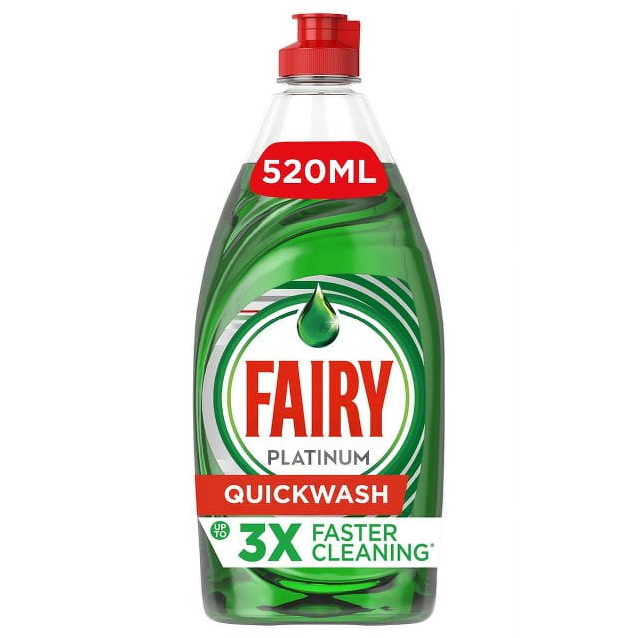 Fairy Platinum Quickwash Original Washing Up Liquid 520ml - Pack of 1 ...