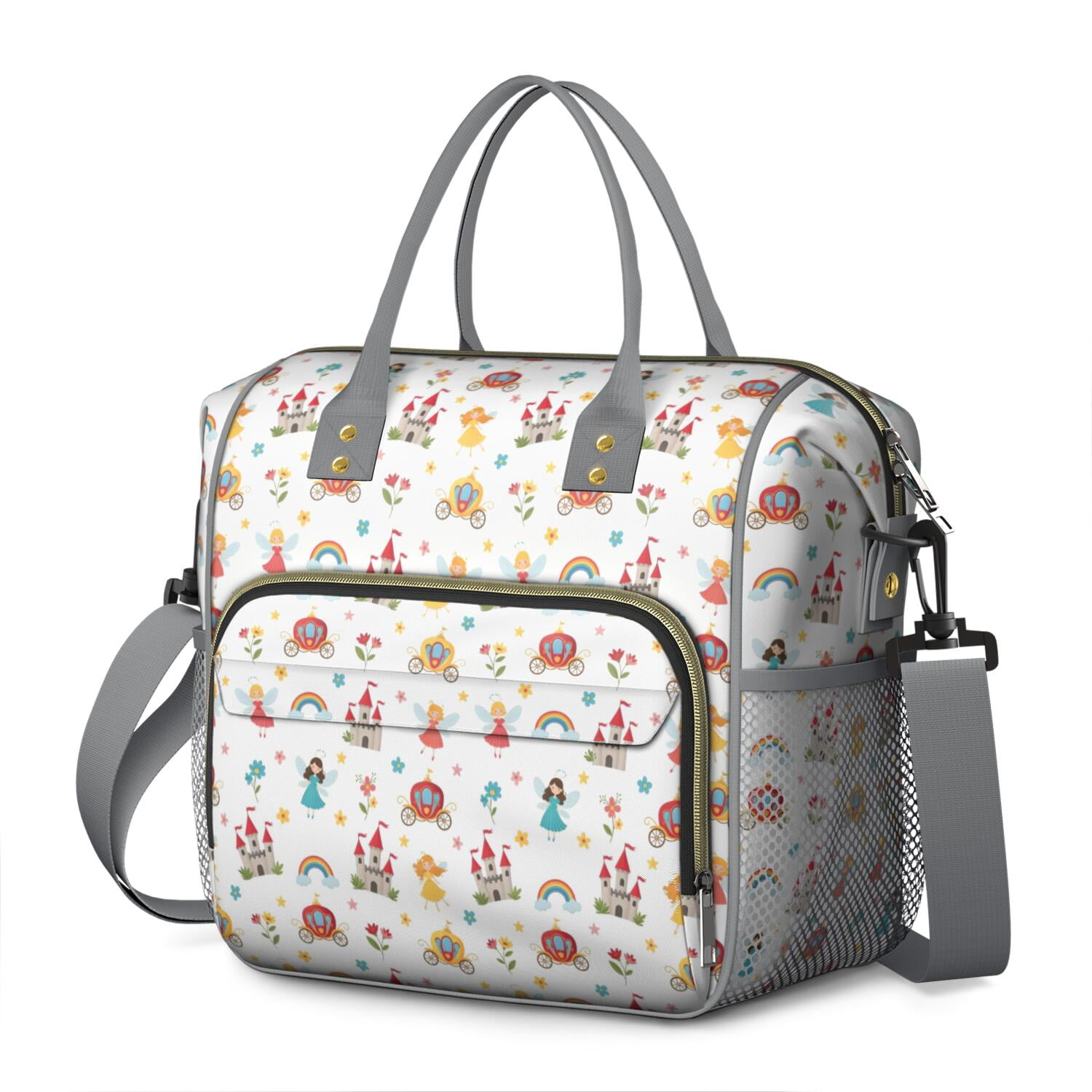 Fairy Princess Castle Pattern Womens Lunch Box for Work,Insulated Large ...