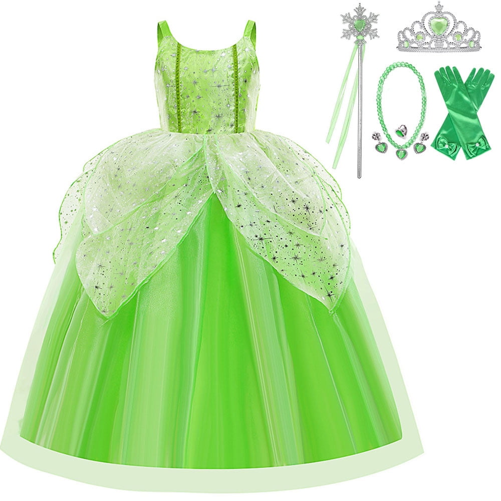 Fairy Princess Dress Tinkerbell Costume For Little Girls Fancy Birthday Dress Up Halloween ...