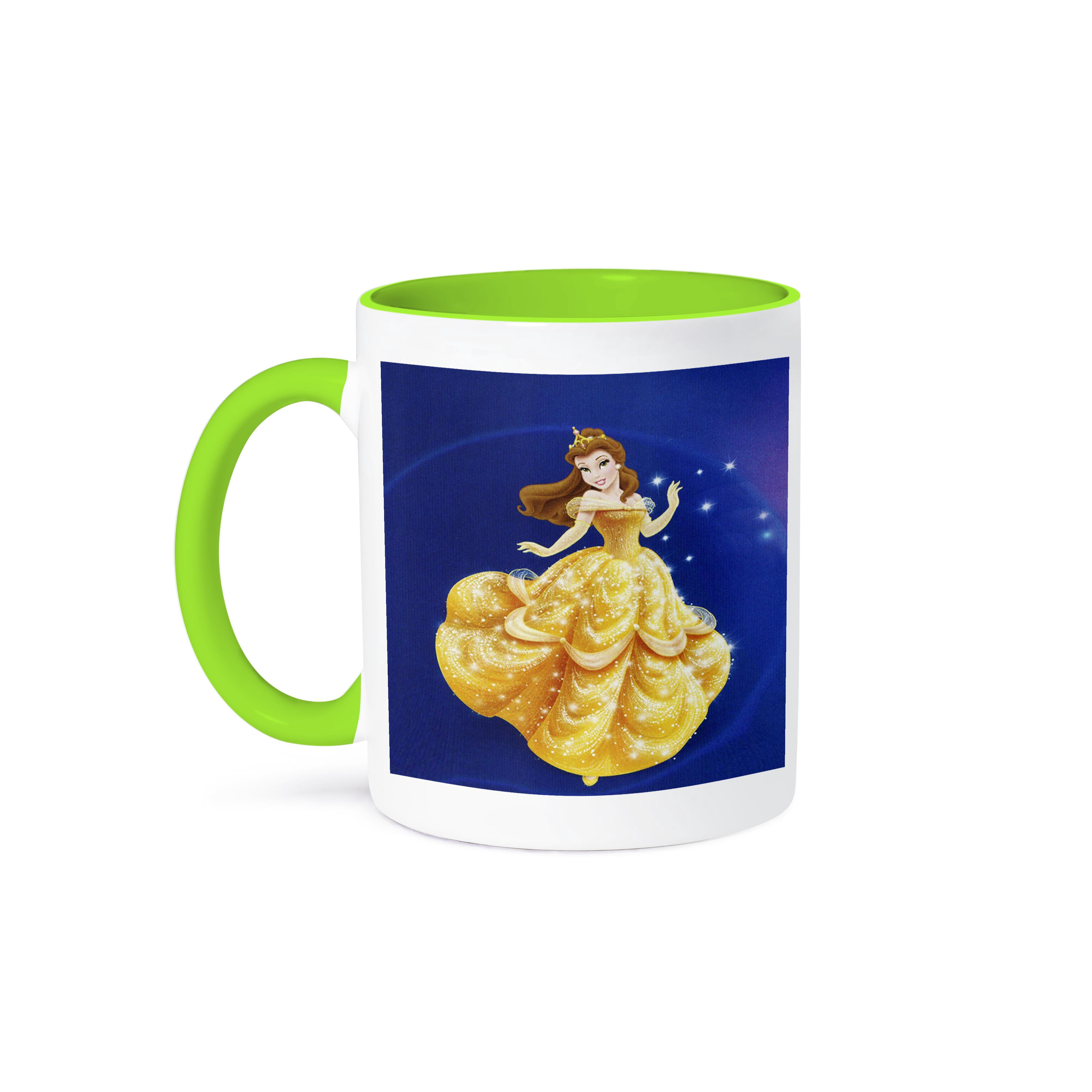 3dRose, Fairy Princess In Yellow Dress On Blue With Stars, 11oz Two ...