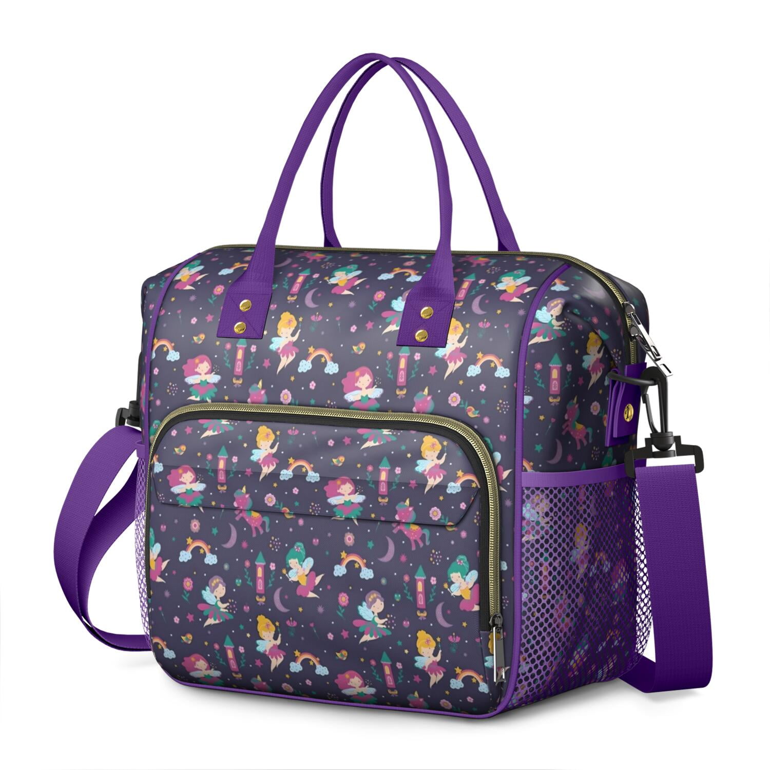 Fairy Princess Magic Pattern Womens Lunch Box for Work,Insulated Large ...