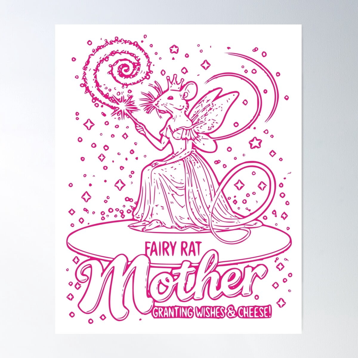 Fairy Rat Mother Â€“ Tiny Magic, Big Wishes Poster Wall Art, Modern ...