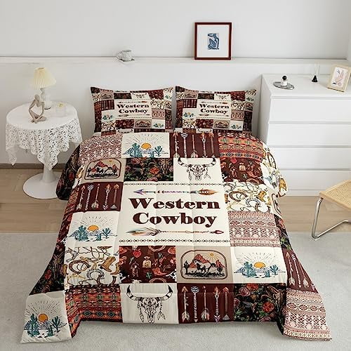 Fairy Southwest Cowboy Comforter Set Size Western Desert Bedding Set ...