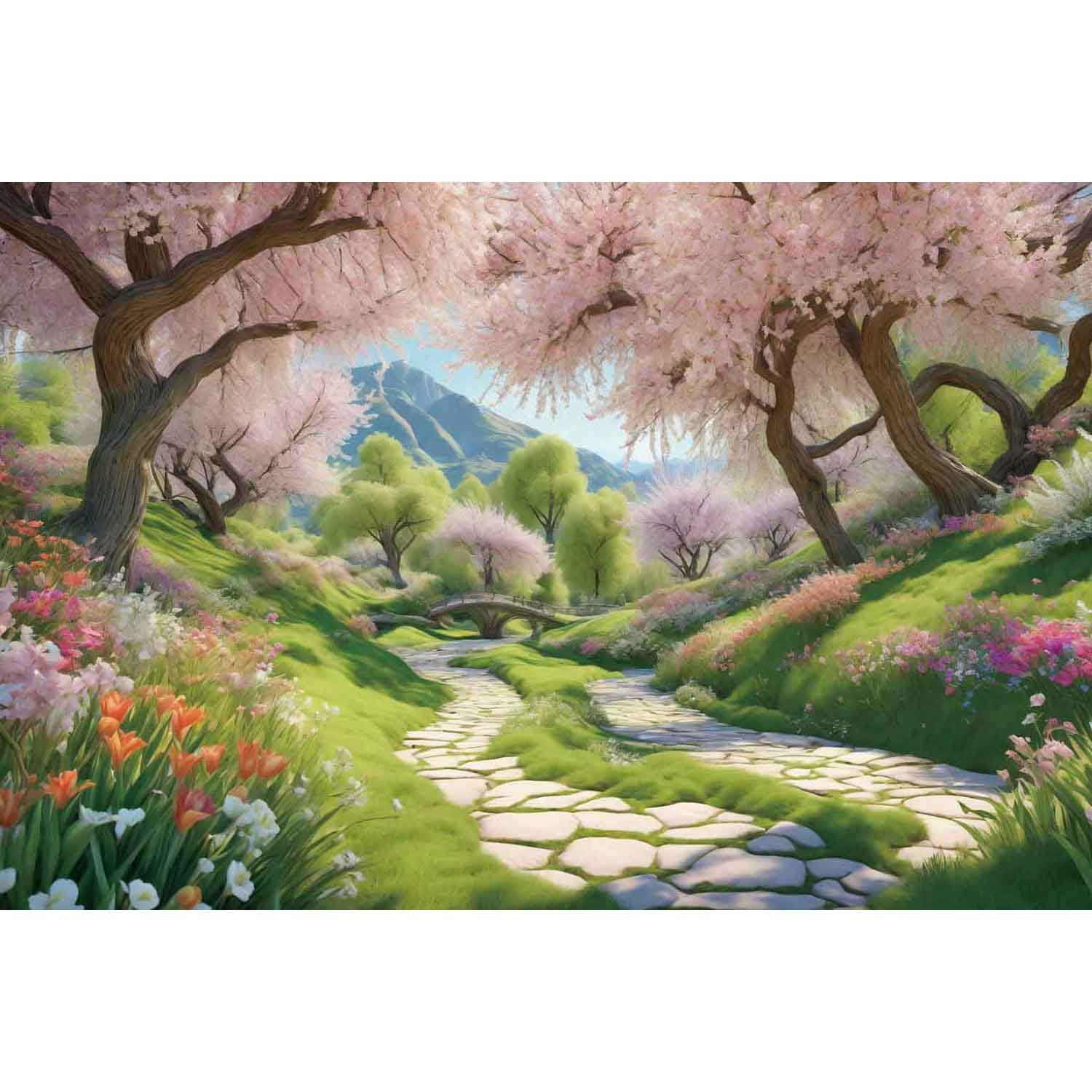 Fairy Spring Cherry Blossom Backdrop Birthday ration Photography ...