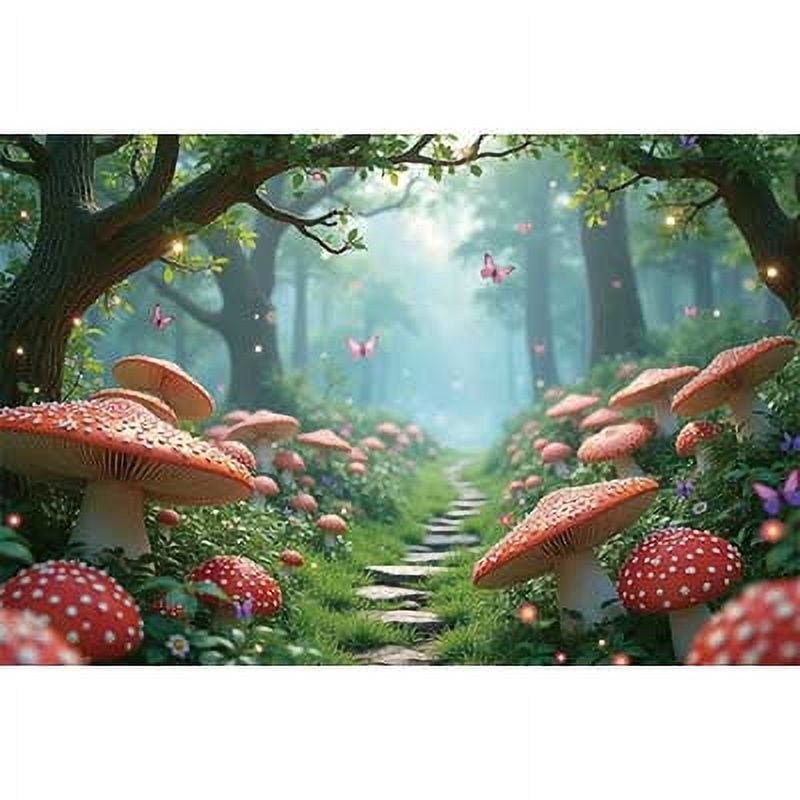 Fairy Spring Enchanted Forest Photo Backdrop Gre Grass Flowers Arch ...