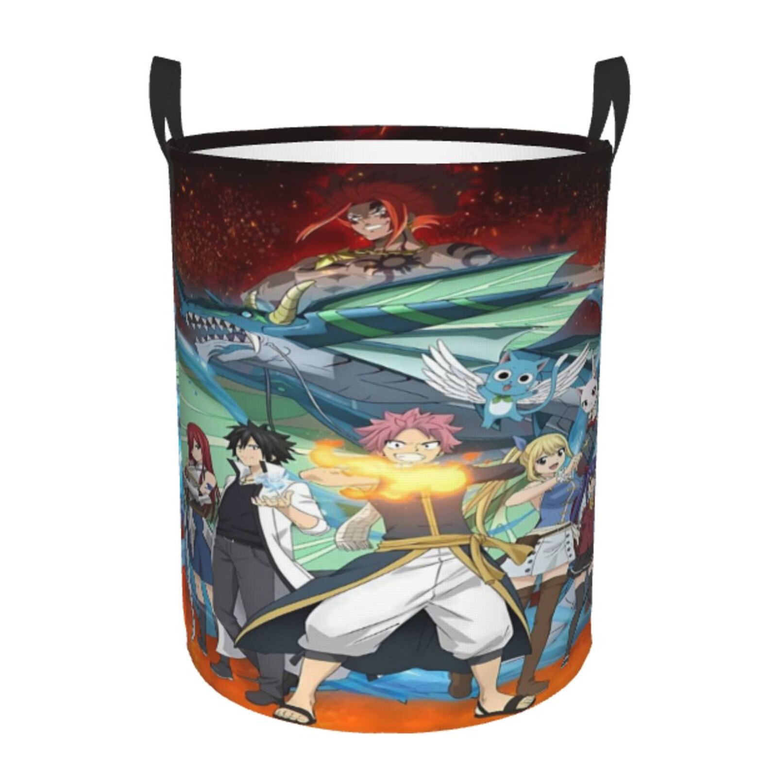 Fairy Tail 3d Graphic Flame Laundry Basket Fire Flame Clothes Hamper ...