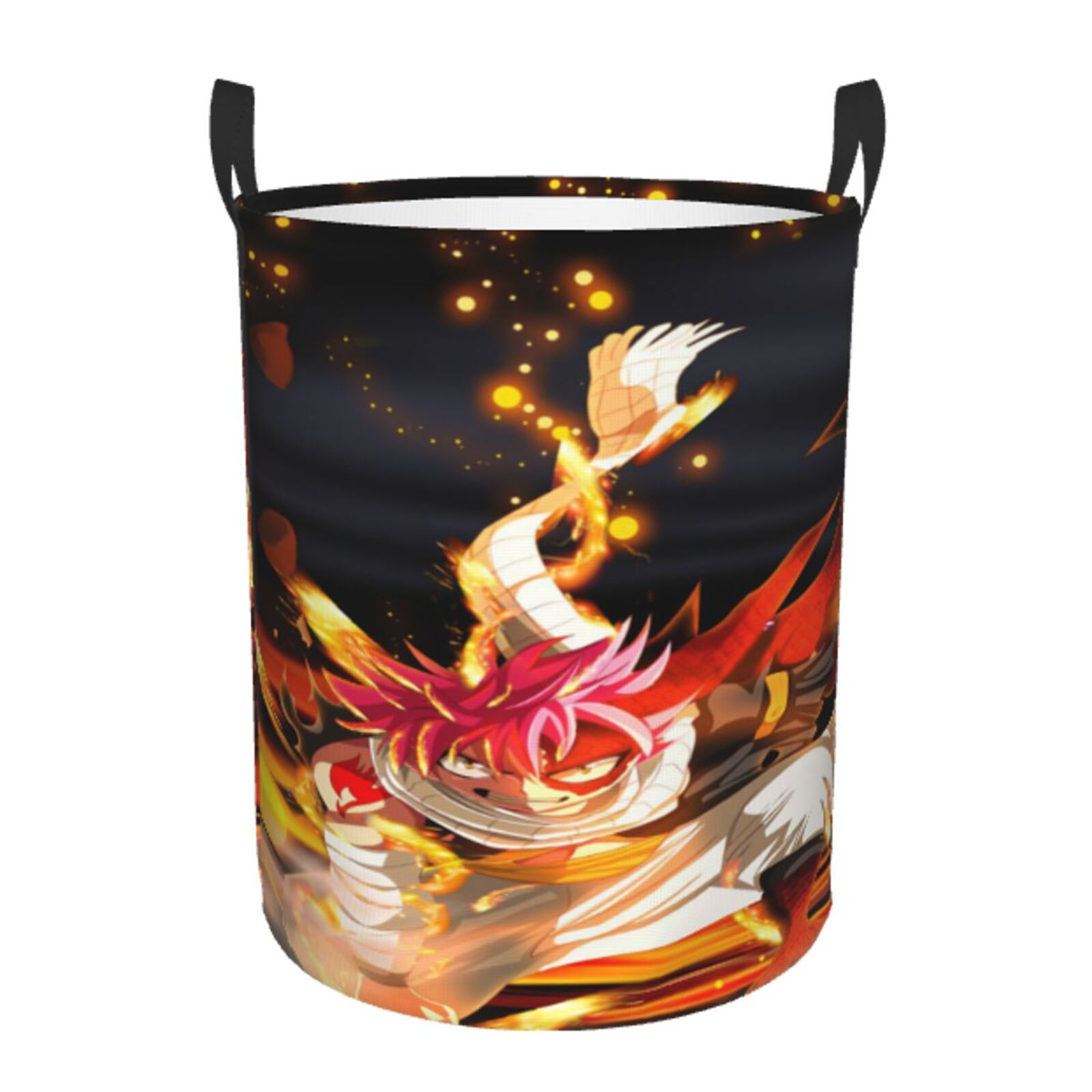 Fairy Tail 3d Graphic Flame Laundry Basket Fire Flame Clothes Hamper ...