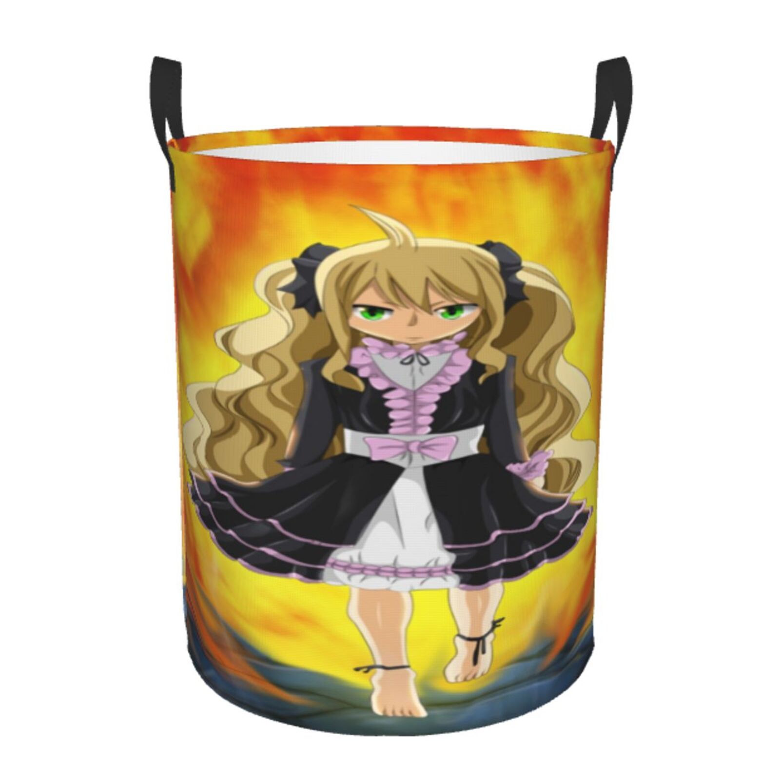 Fairy Tail 3d Graphic Flame Laundry Basket Fire Flame Clothes Hamper ...