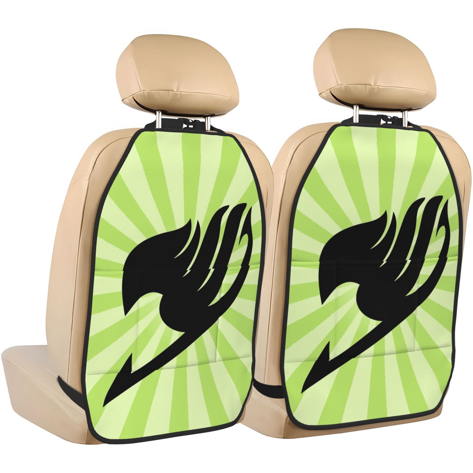 Fairy Tail Car Seat Back Protector 2 Pcs Anti-Kick Storage Mat For Car ...