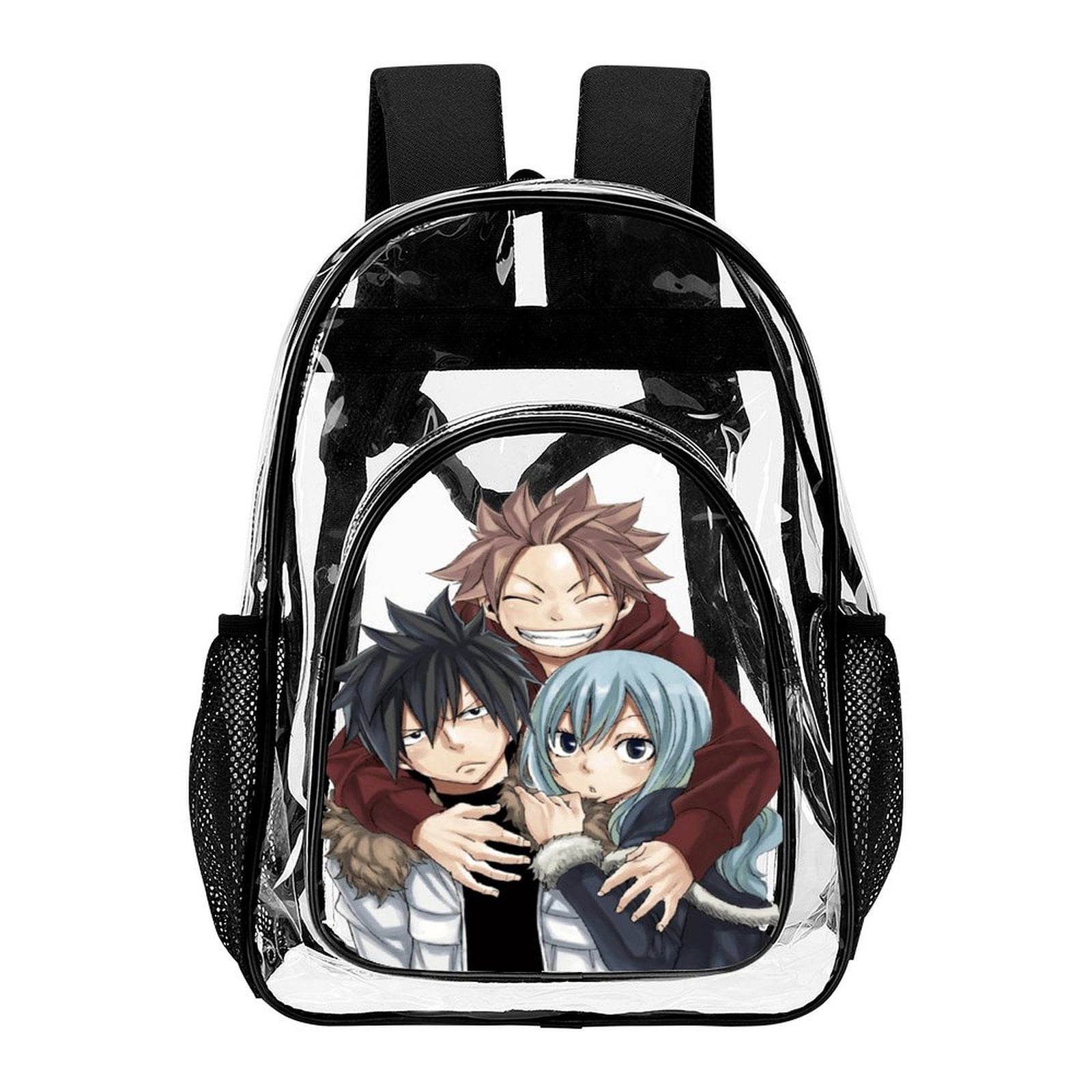 Fairy Tail Clear Backpack with Front Pocket PVC Transparent Backpacks ...