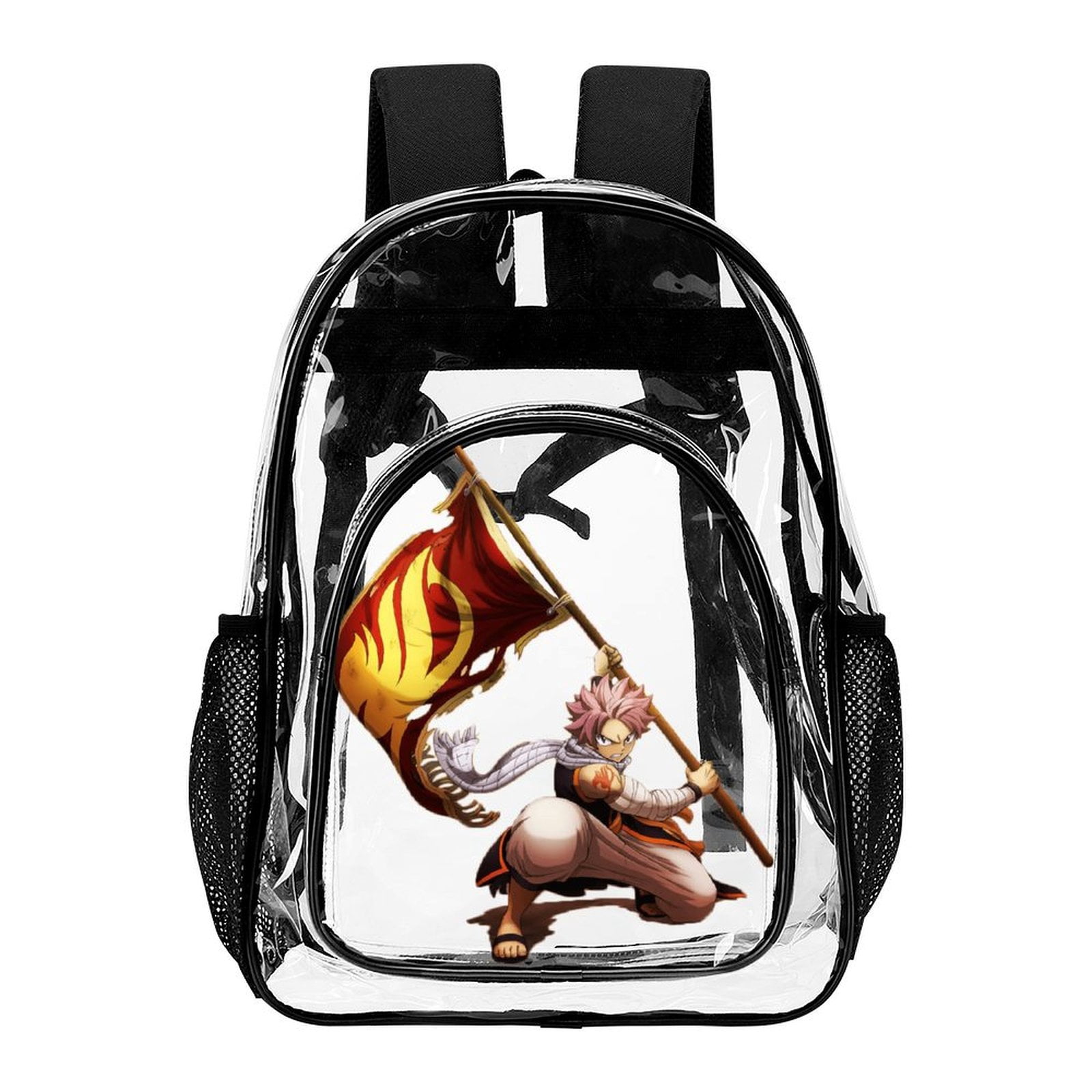 Fairy Tail Clear Backpack with Front Pocket PVC Transparent Backpacks ...