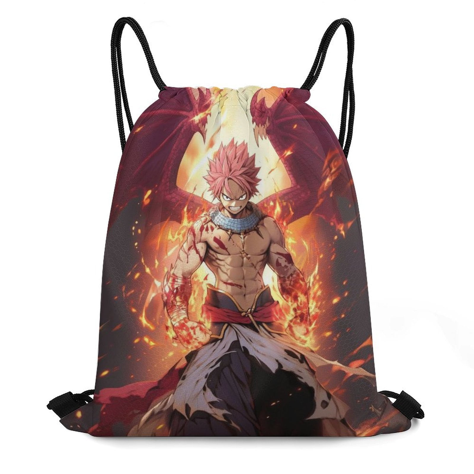 Fairy Tail Drawstring Backpacks Gym Athlete Bag Draw String Bags for ...