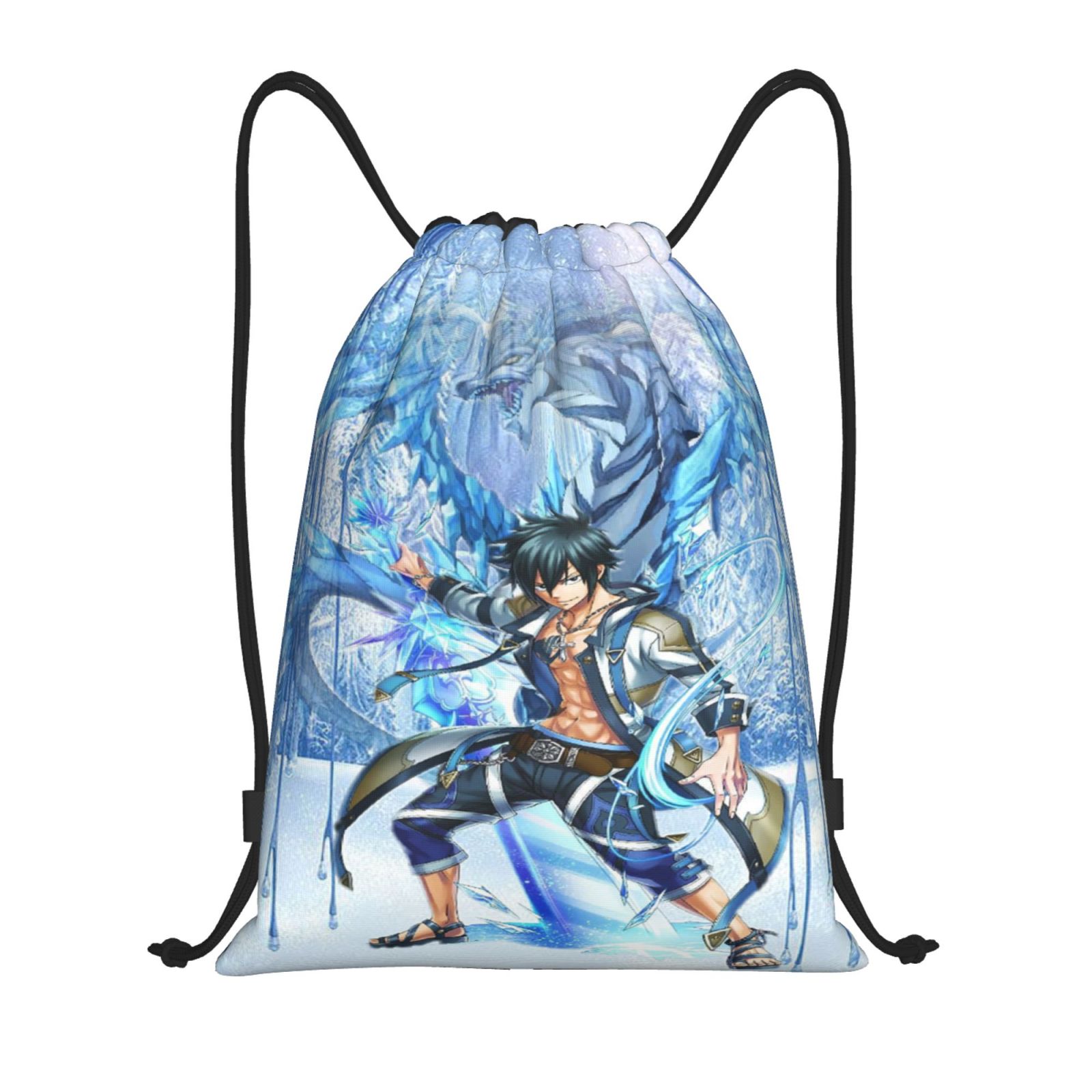 Fairy Tail Drawstring Bags Unisex Drawstring Backpack 3d Print ...