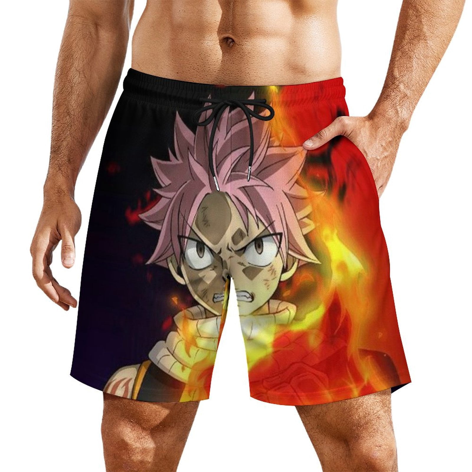 Fairy Tail Mens Swim Trunks with Compression Liner Board Shorts Quick ...