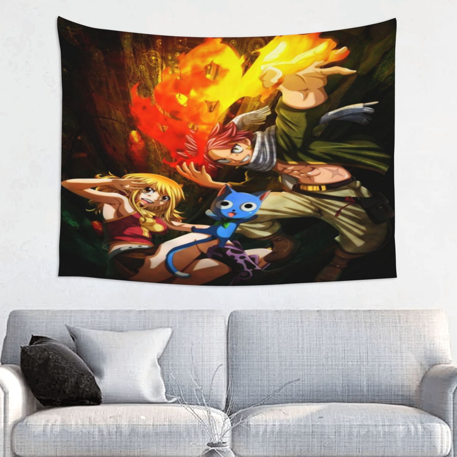Fairy Tail Wall Tapestry Poster For Bedroom Aesthetics Funny Room Decor ...
