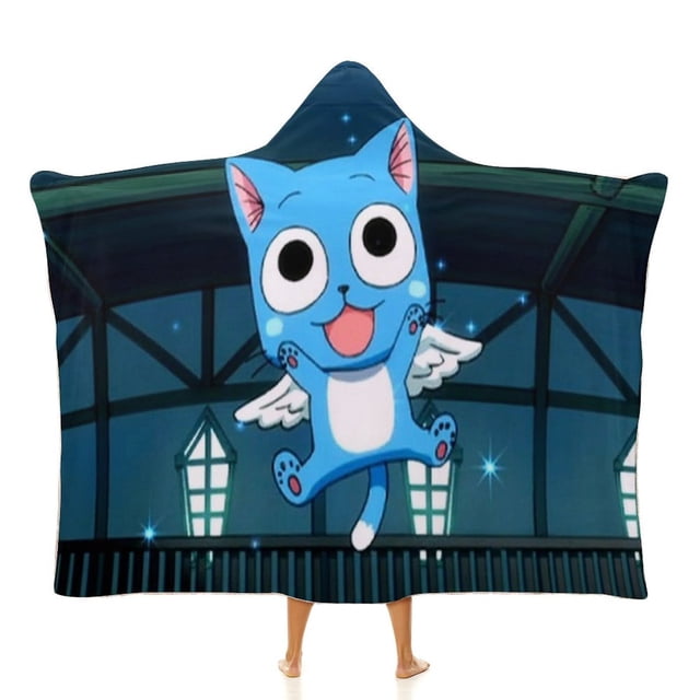 Fairy Tail Wearable Blanket Fleece Hooded Robe Cloak Blanket 60"x80 ...