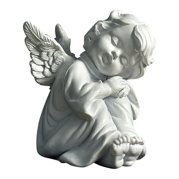 Fairy Tale Angel Sculpture Resin Bookcase Ornament Girl Statue for ...