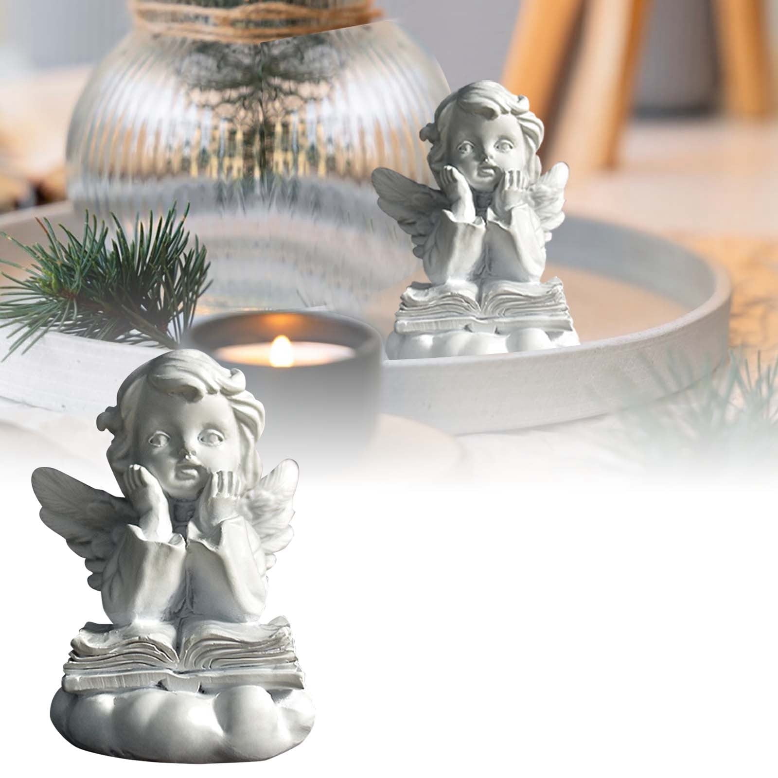 Fairy Tale Angel Sculpture Resin Statue Home Bookcase Ornament Elegant ...