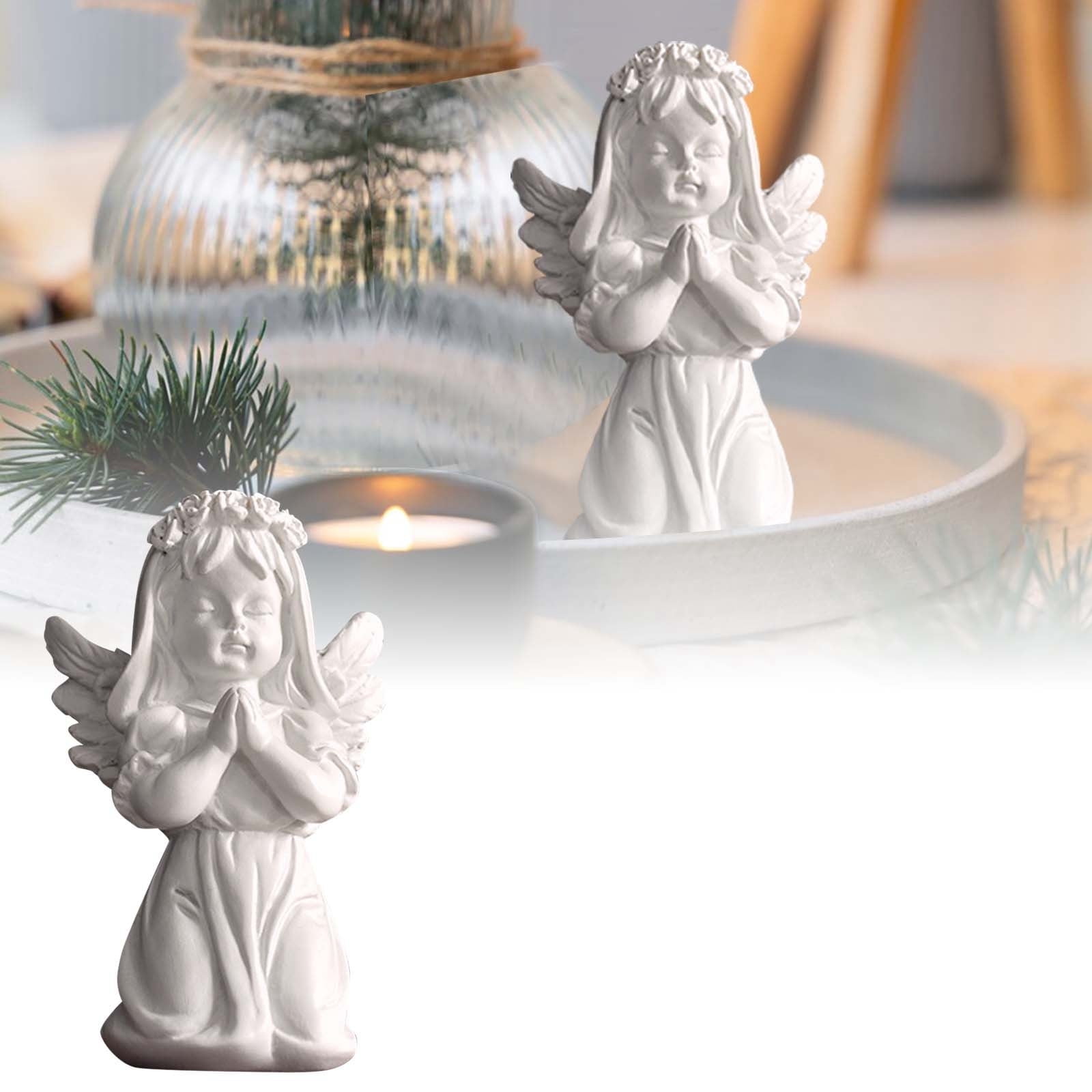 Fairy Tale Angel Sculpture Resin Statue Home Bookcase Ornament Girl ...