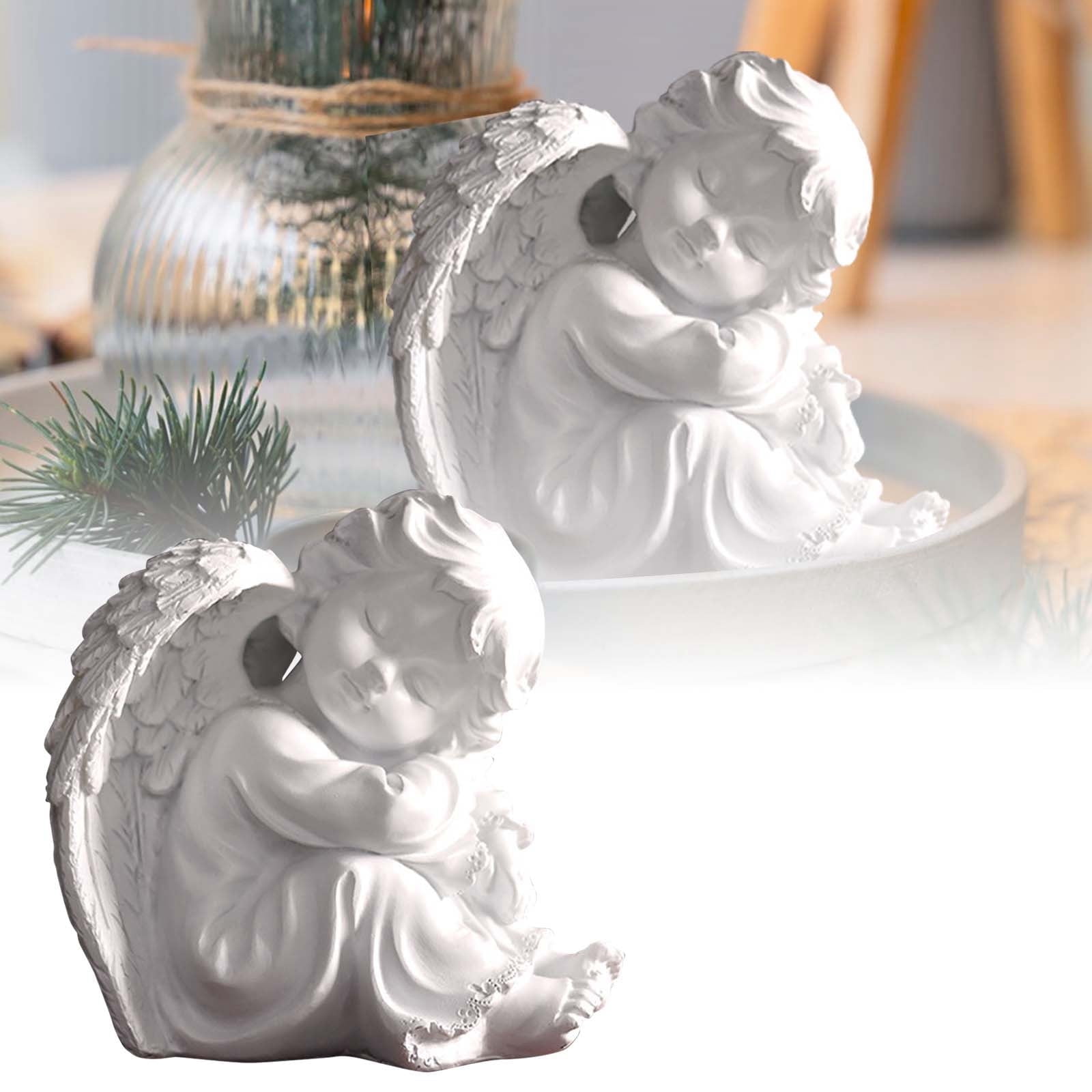 Fairy Tale Angel Sculpture Resin Statue Home Bookcase Ornament Girl ...