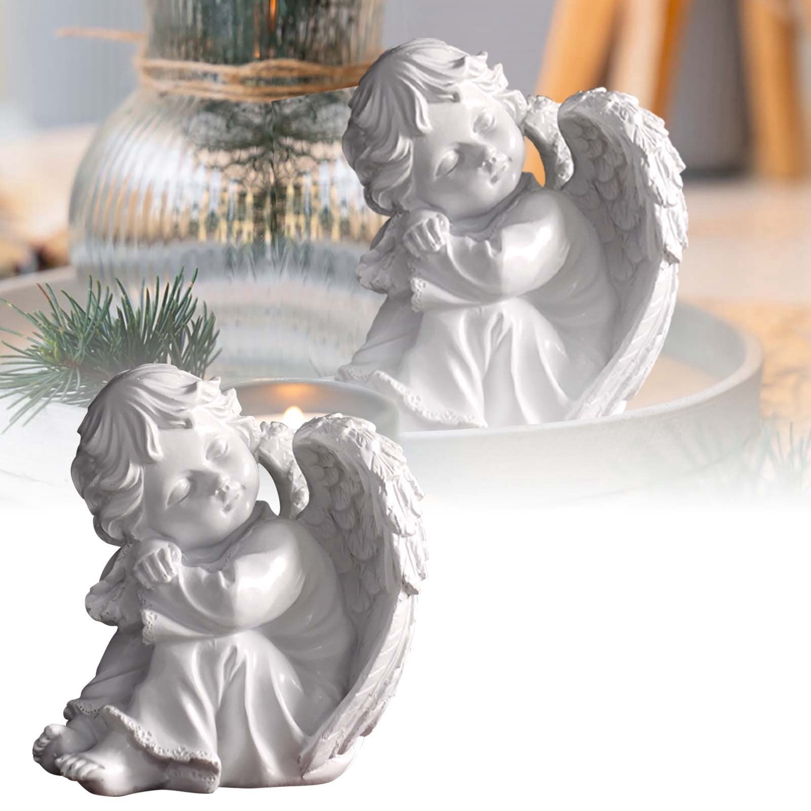 Fairy Tale Angel Sculpture Resin Statue Home Bookcase Ornament Girl ...