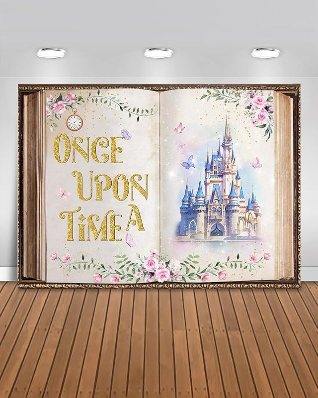 Fairy Tale Book Backdrop Colorful Castle Story Book for Princess ...