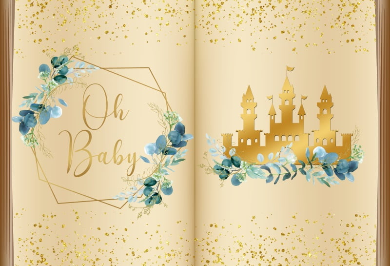 Fairy Tale Books Backdrop Enchanted Forest Castle Butterfly Girls ...