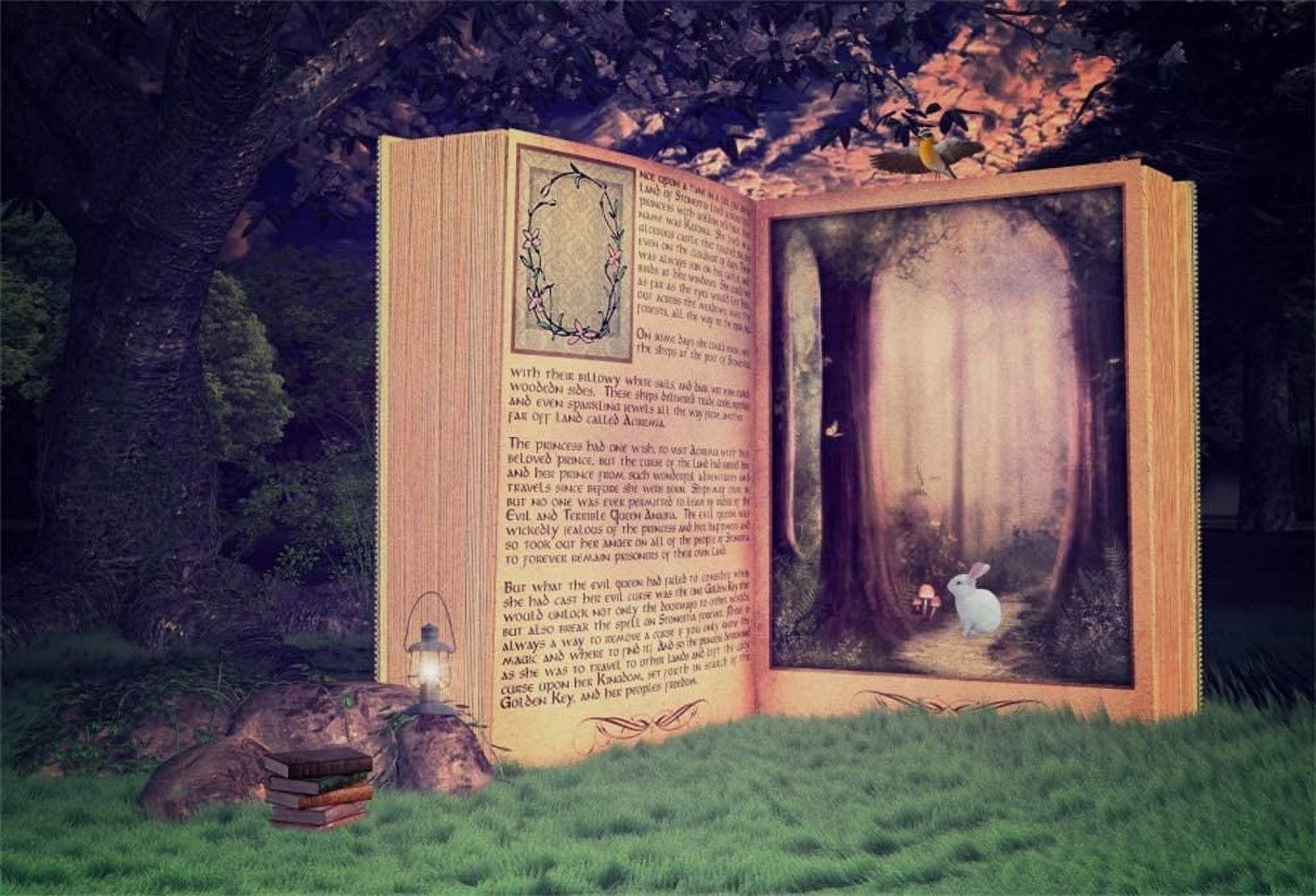 Fairy Tale Books Backdrop Enchanted Forest Girl Baby Shower Photoshoot ...