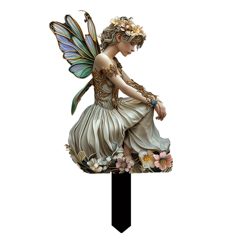 Fairy Tale Butterfly Flower Fairy Acrylic Flower Pot Stand Courtyard ...