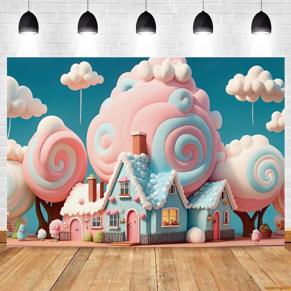 Fairy Tale Candyland Backdrop Candy Lollipop ss Castle Wonderland Baby ...