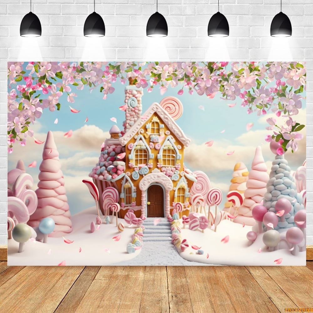 Fairy Tale Candyland Backdrop Candy Lollipop ss Castle Wonderland Baby ...
