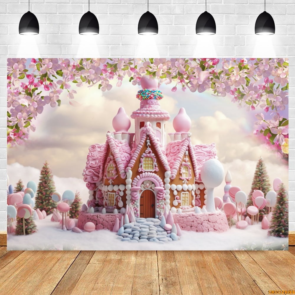 Fairy Tale Candyland Backdrop Candy Lollipop ss Castle Wonderland Baby ...