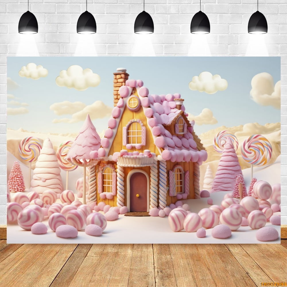 Fairy Tale Candyland Backdrop Candy Lollipop ss Castle Wonderland Baby ...
