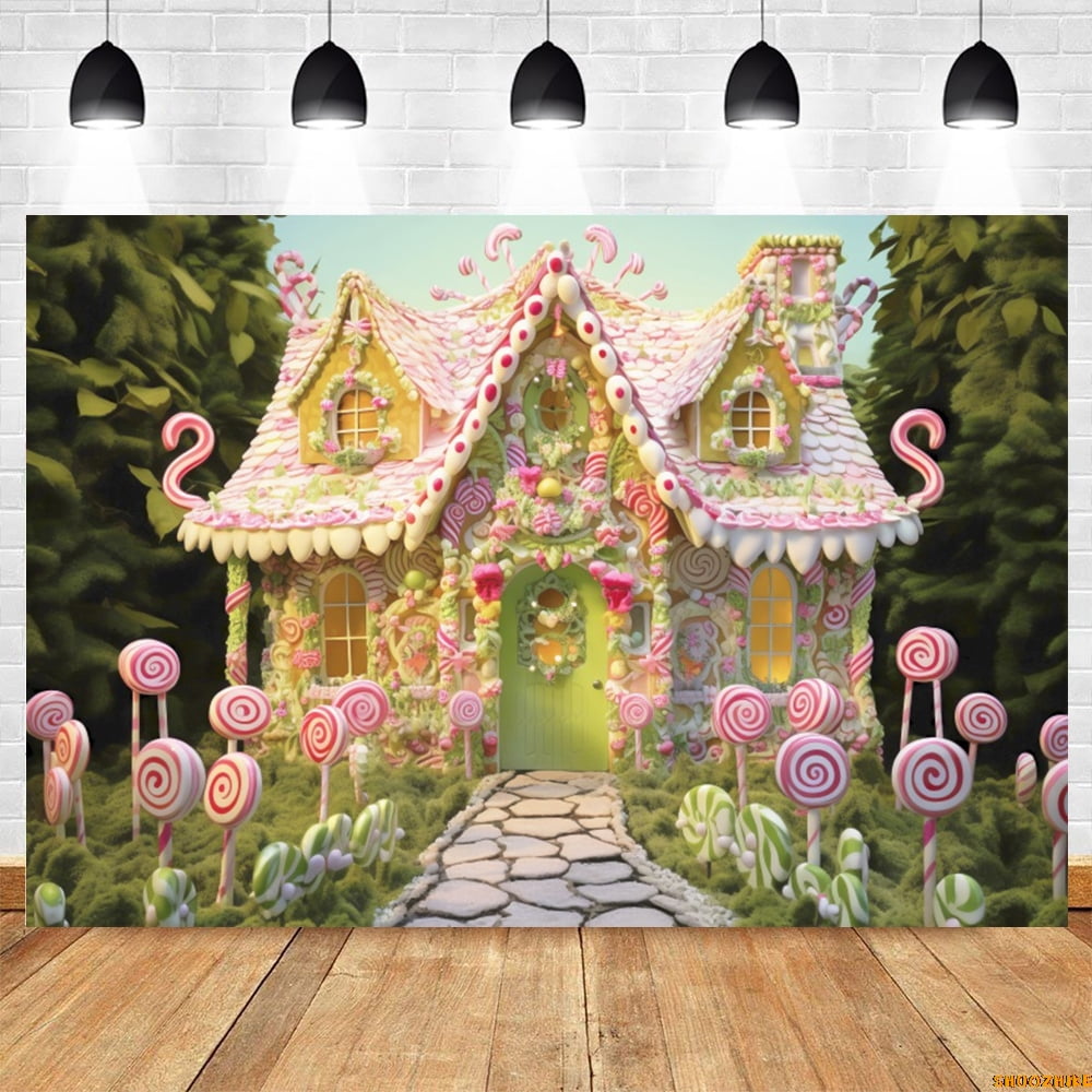 Fairy Tale Candyland Backdrop Candy Lollipop ss Castle Wonderland Baby ...
