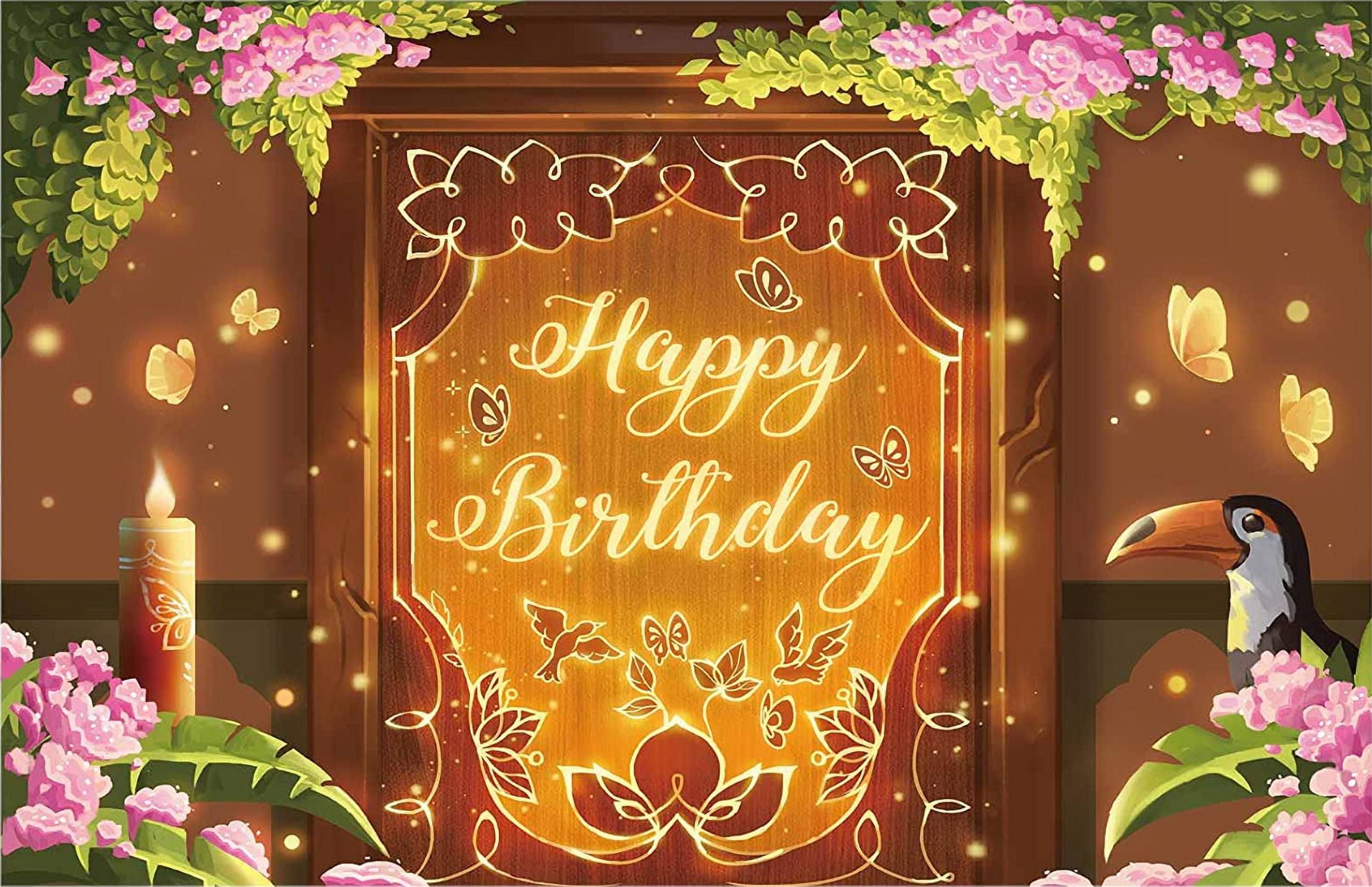 Fairy Tale Castle Flowers Kid Princess Girls Birthday Party Backdrop ...