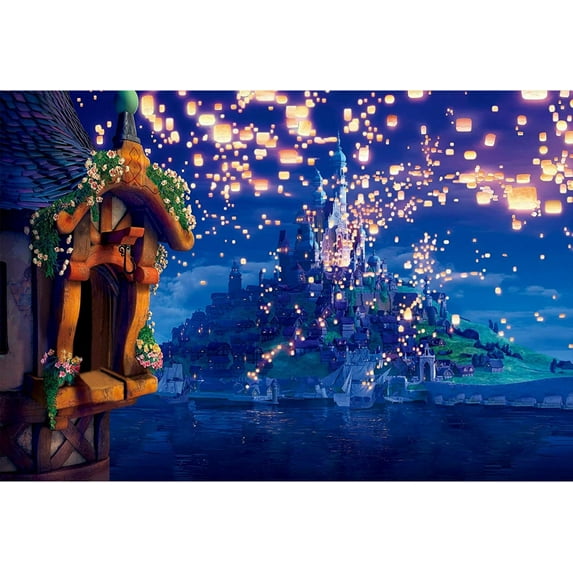 Fairy Tale Castle Flowers Kid Princess Girls Birthday Party Backdrop ...