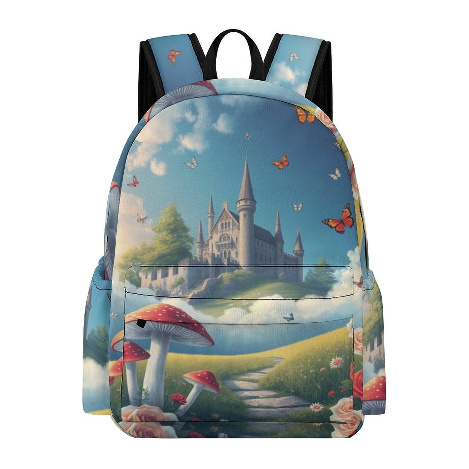 Fairy Tale Castle Mushrooms Backpack Teenagers Student School Bags ...