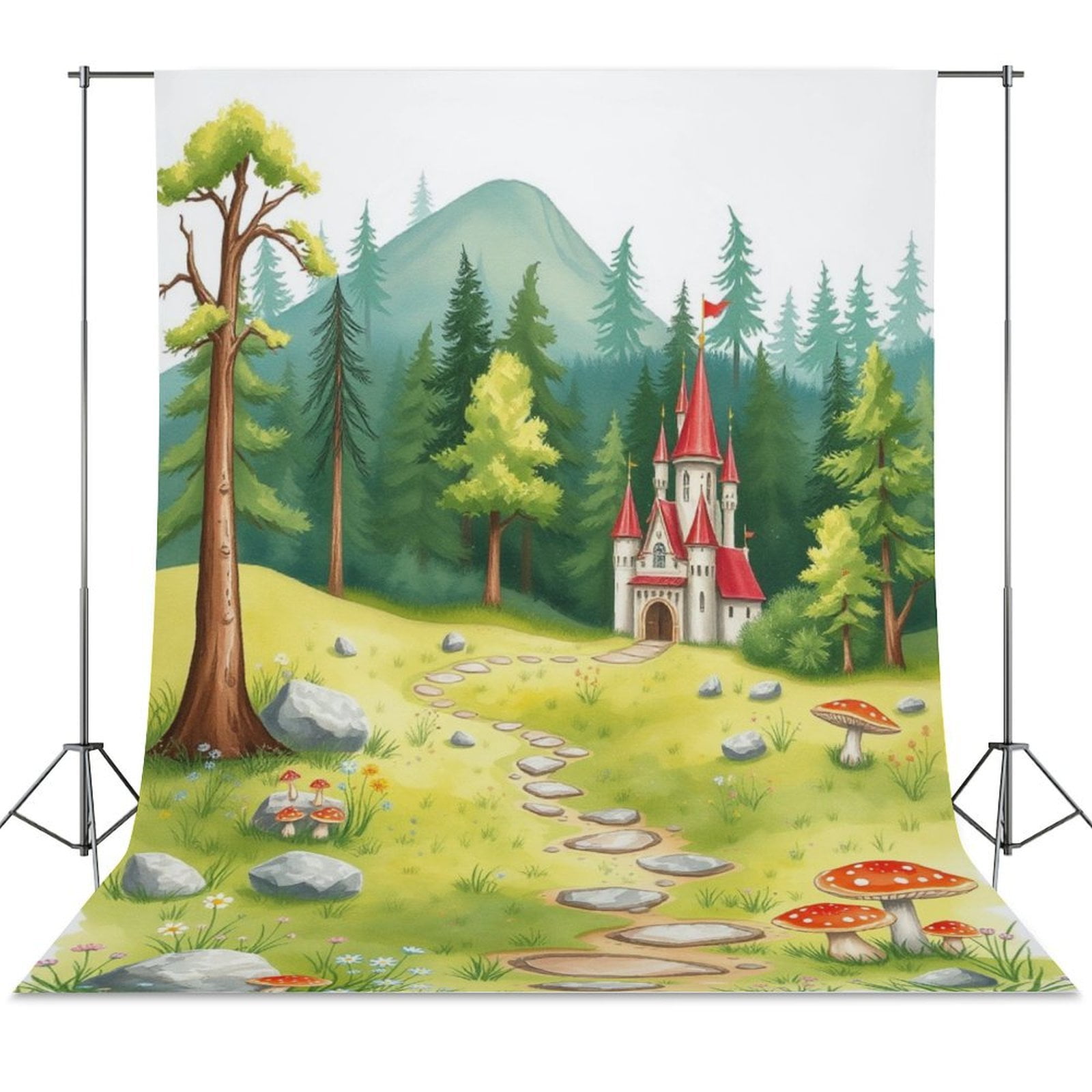 Fairy Tale Castle Path Party Backdrop Birthday Decoration Backgrounds ...