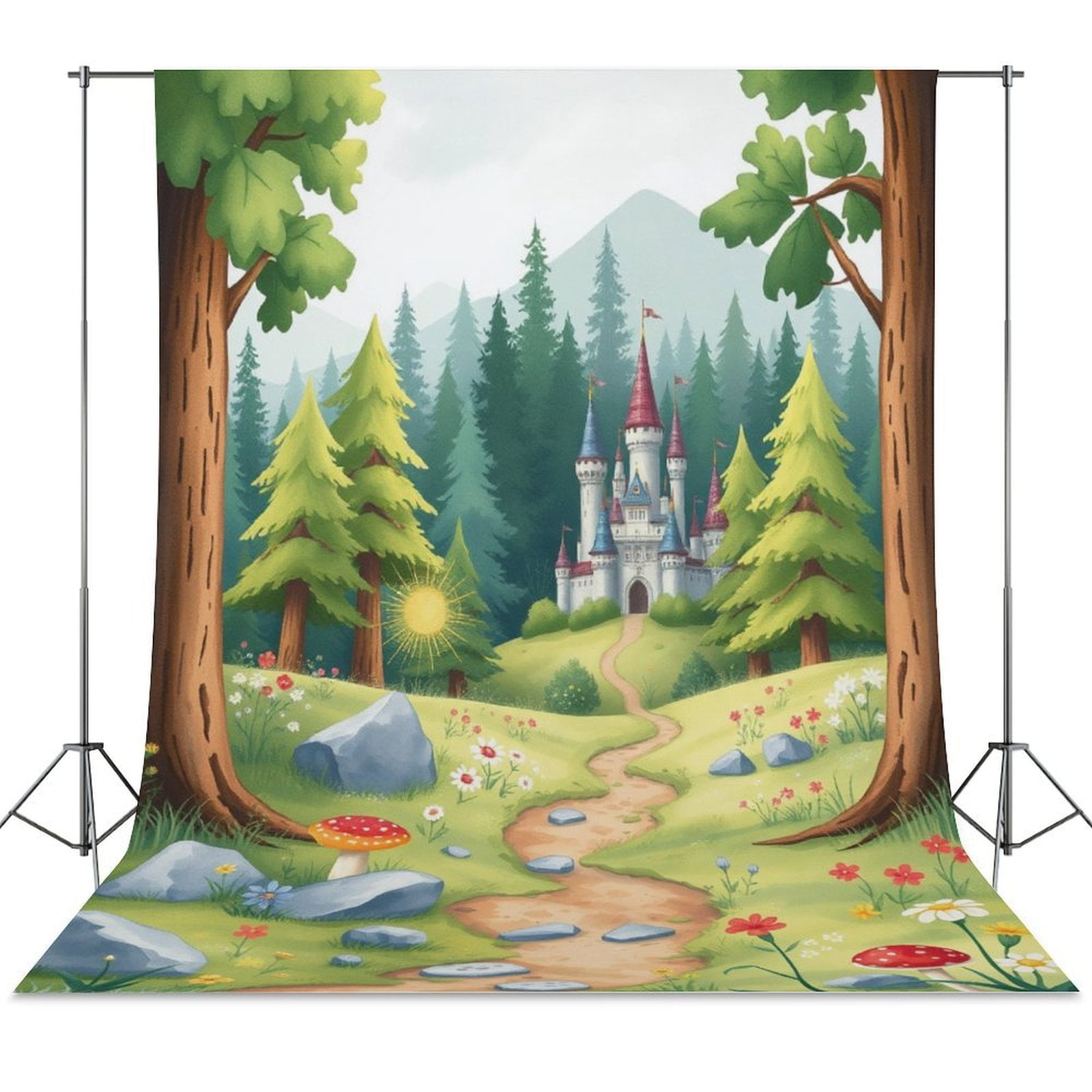 Fairy Tale Castle Path Photography Backdrops Adult Photostudio Props ...