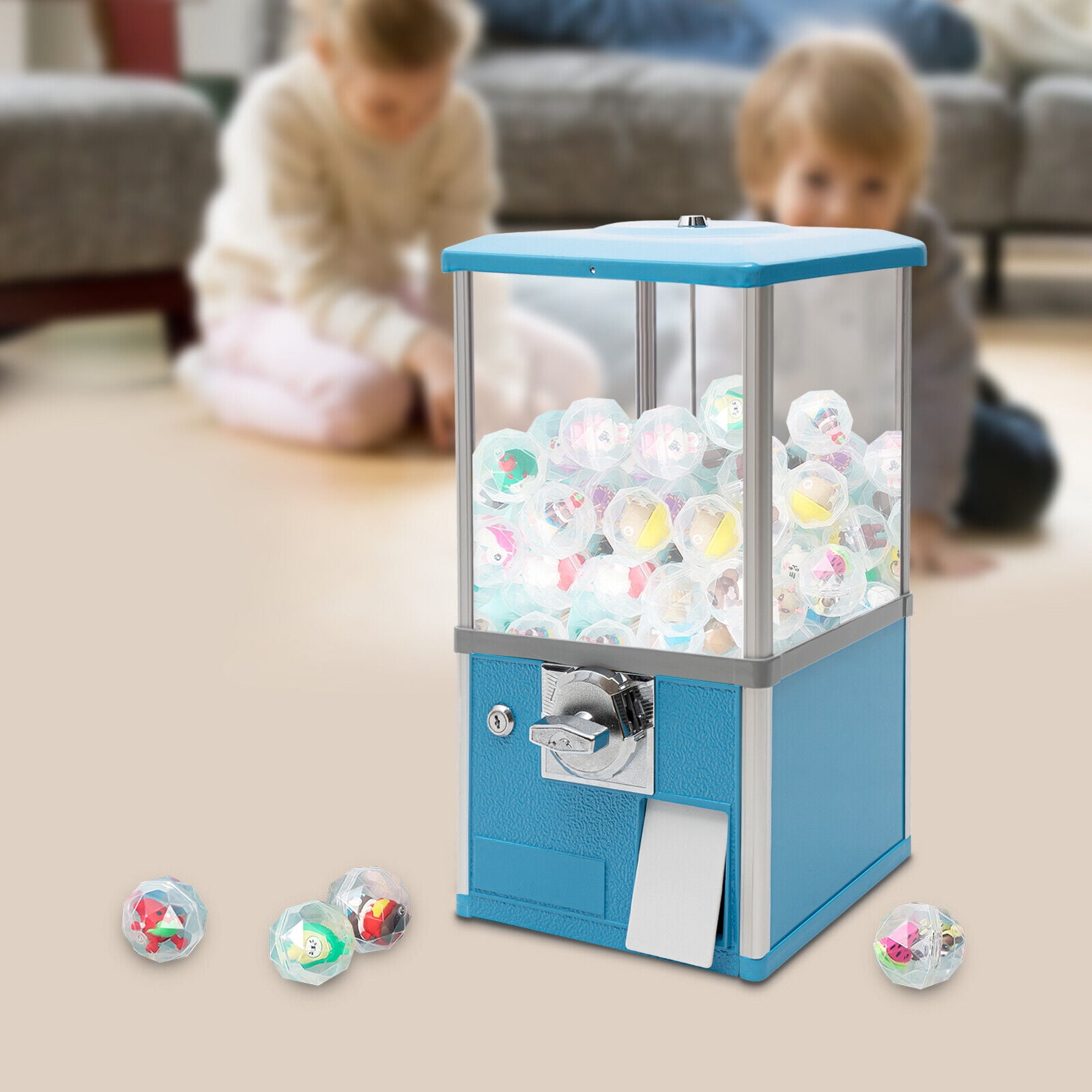 Fairy-Tale Coin Vending Machine – Blue 3D Toy Capsule & Twister Ball ...