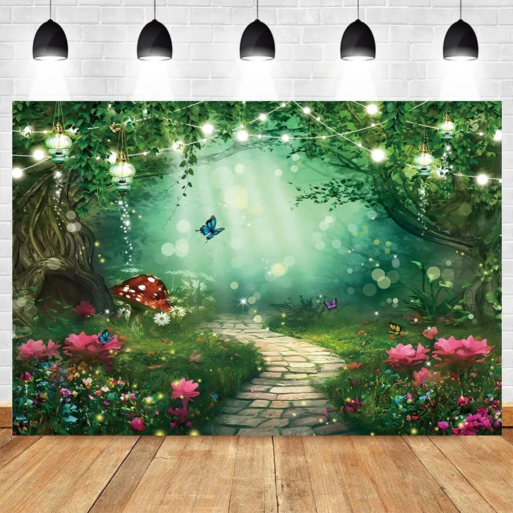 Fairy Tale Enchanted Forest Backdrop Photography Wonderland Dreamy ...
