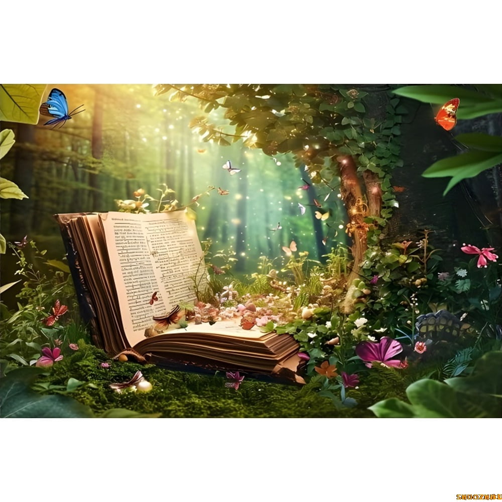 Fairy Tale Enchanted Forest Backdrop Wonderland Dreamy Jungle Mushroom ...