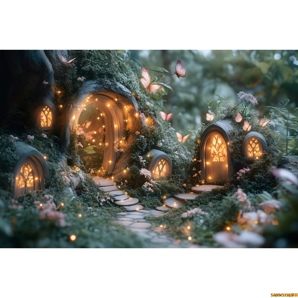 Fairy Tale Enchanted Forest Backdrop Wonderland Dreamy Jungle Mushroom ...