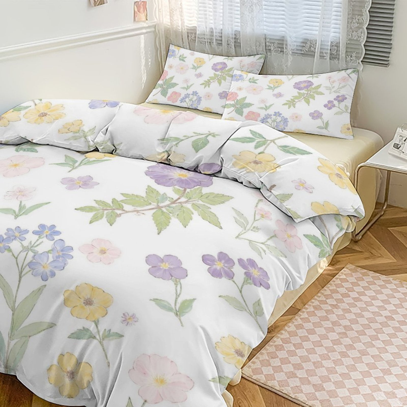 Fairy Tale Flower Duvet Cover Set King Size – Same Pattern on Both ...