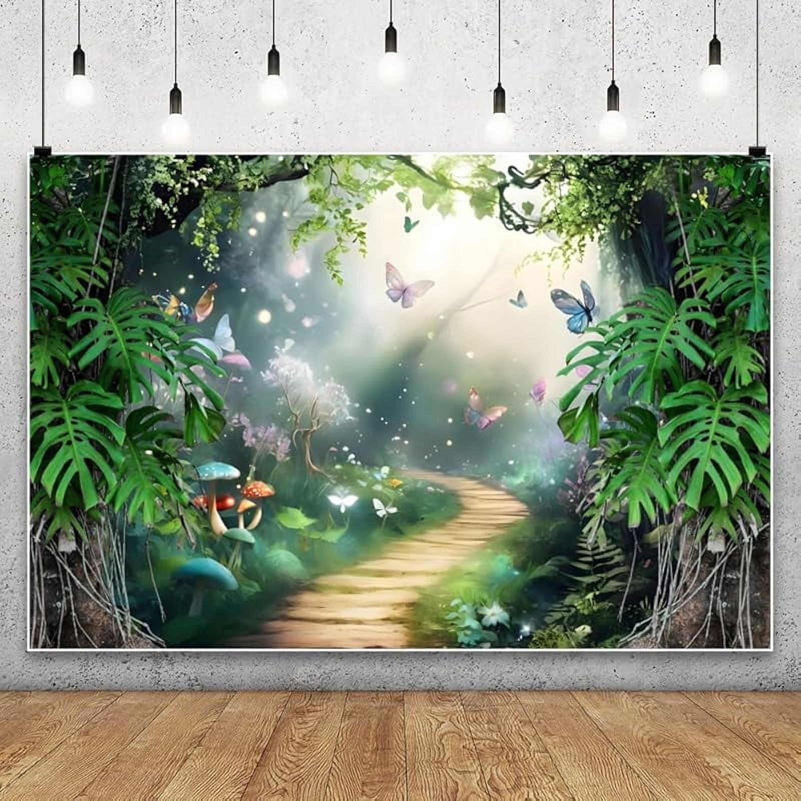 Fairy Tale Forest Backdrop Spring Enchanted Forest Woodland Grass ...