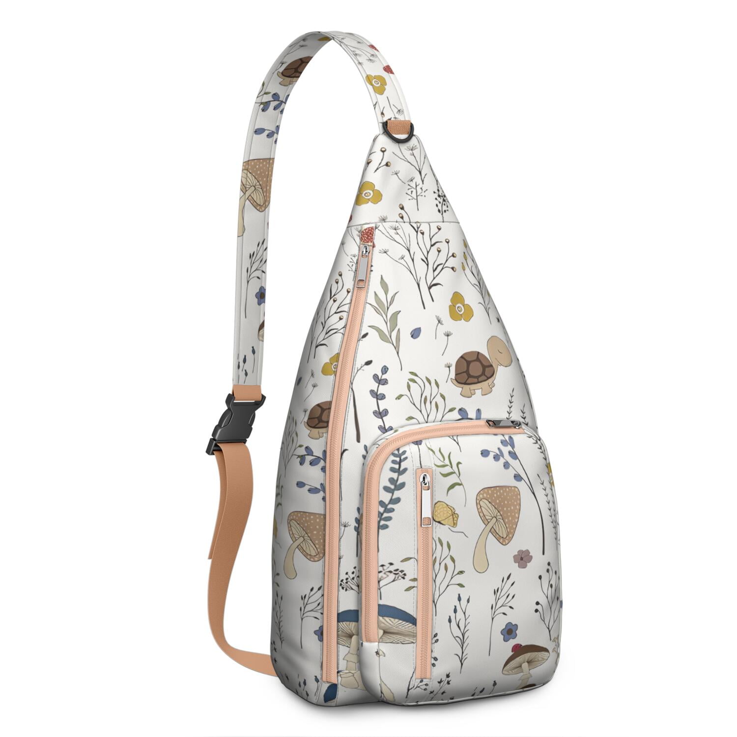 Fairy Tale Fungi Bag - Storybook Mushroom Print, Compact Anti-Theft ...