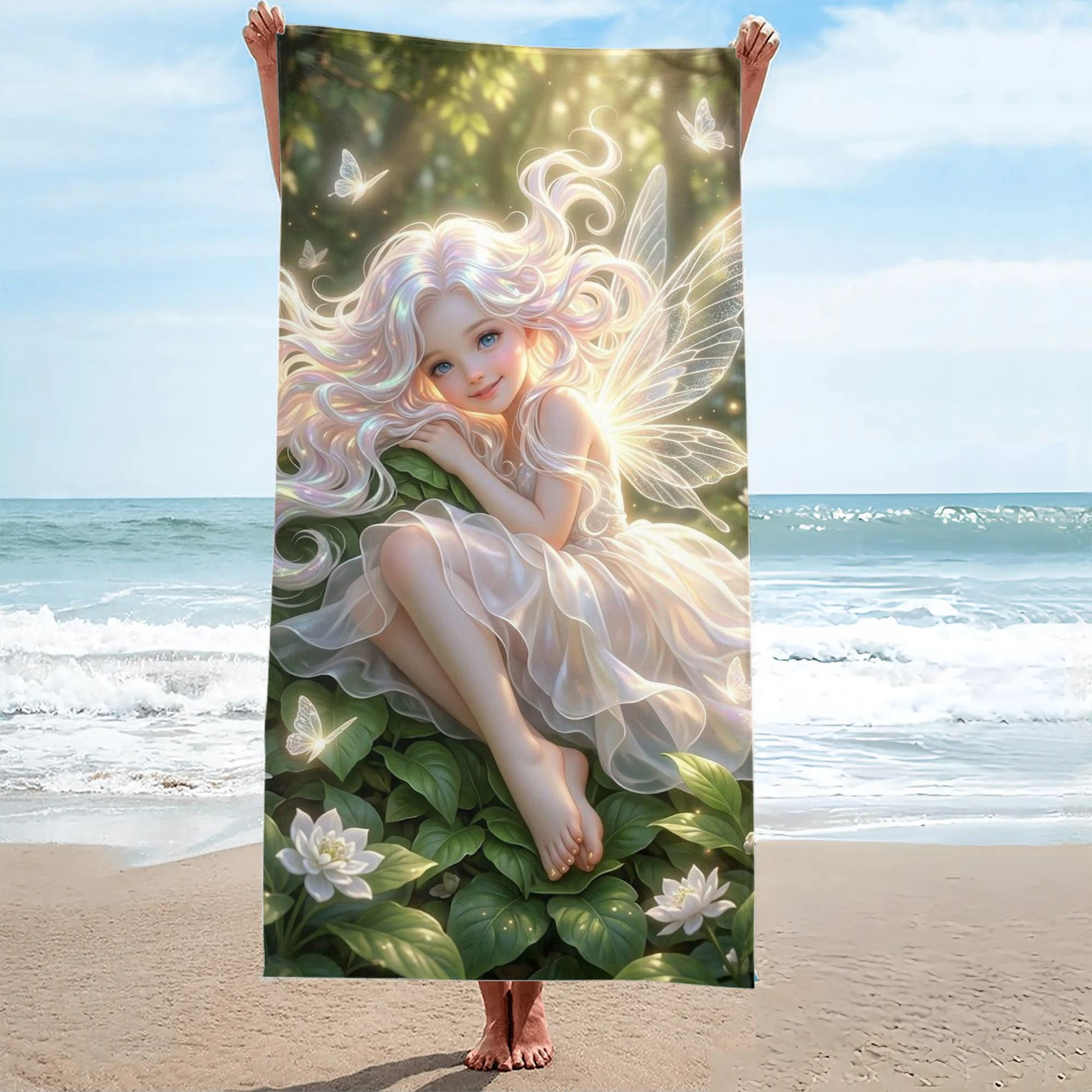 Fairy Tale Magical Princess Rainbow Beach Towel Oversized Sand Free 27. ...