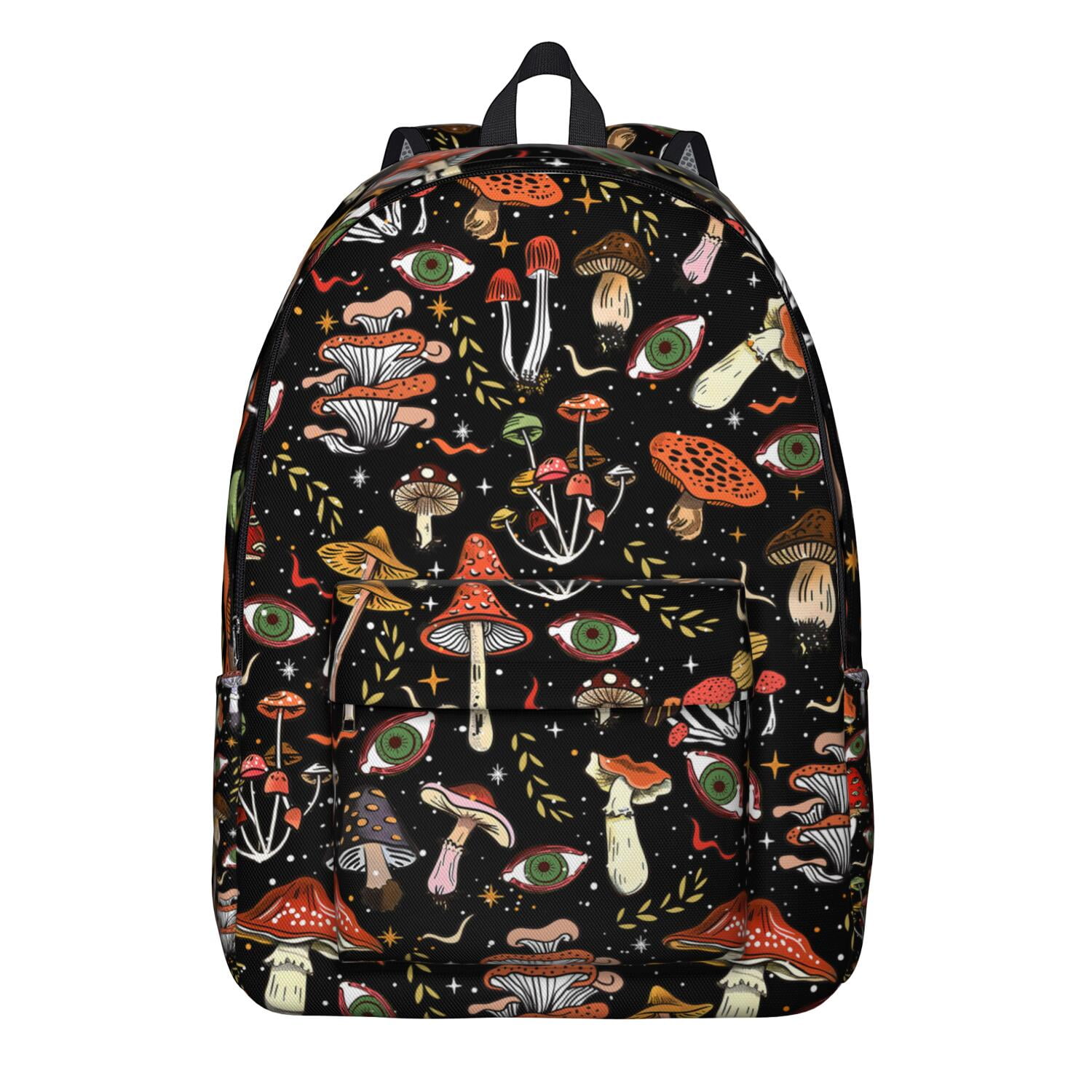 Fairy Tale Mushroom Backpack, Botanical Mushroom School Bag with ...